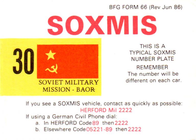 SOXMIS and BRIXMIS - 'legal spying' on the front lines of the Cold War ...