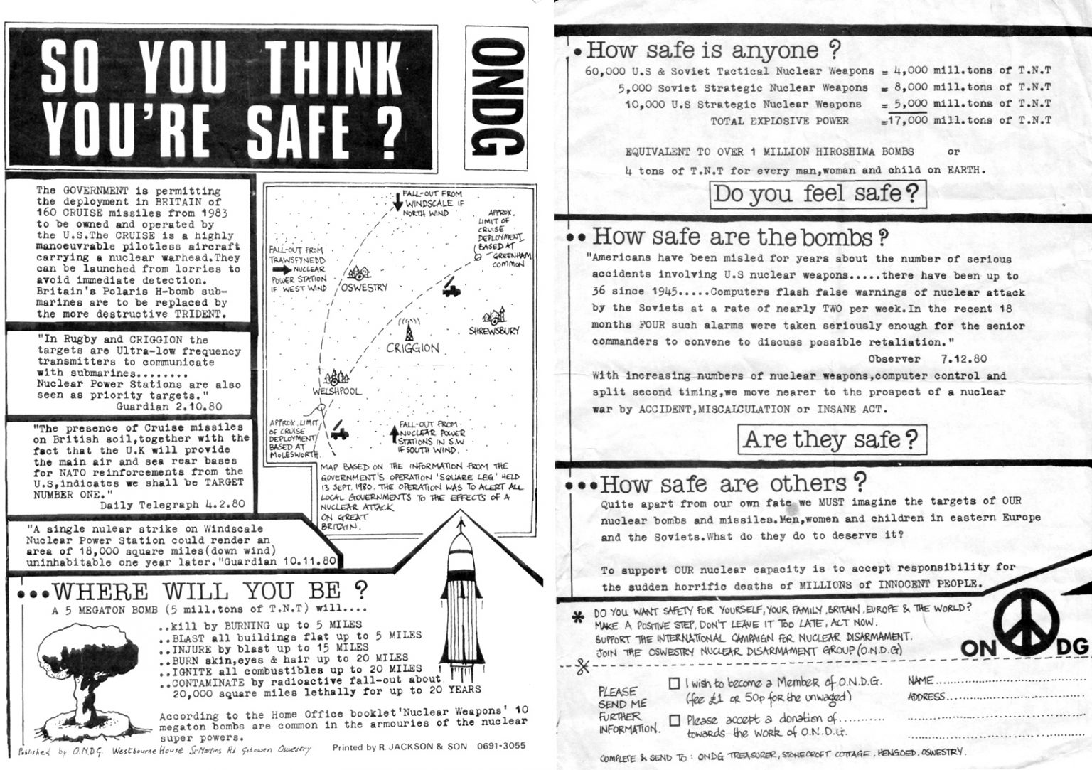 Leaflet – Nuclear War in the UK